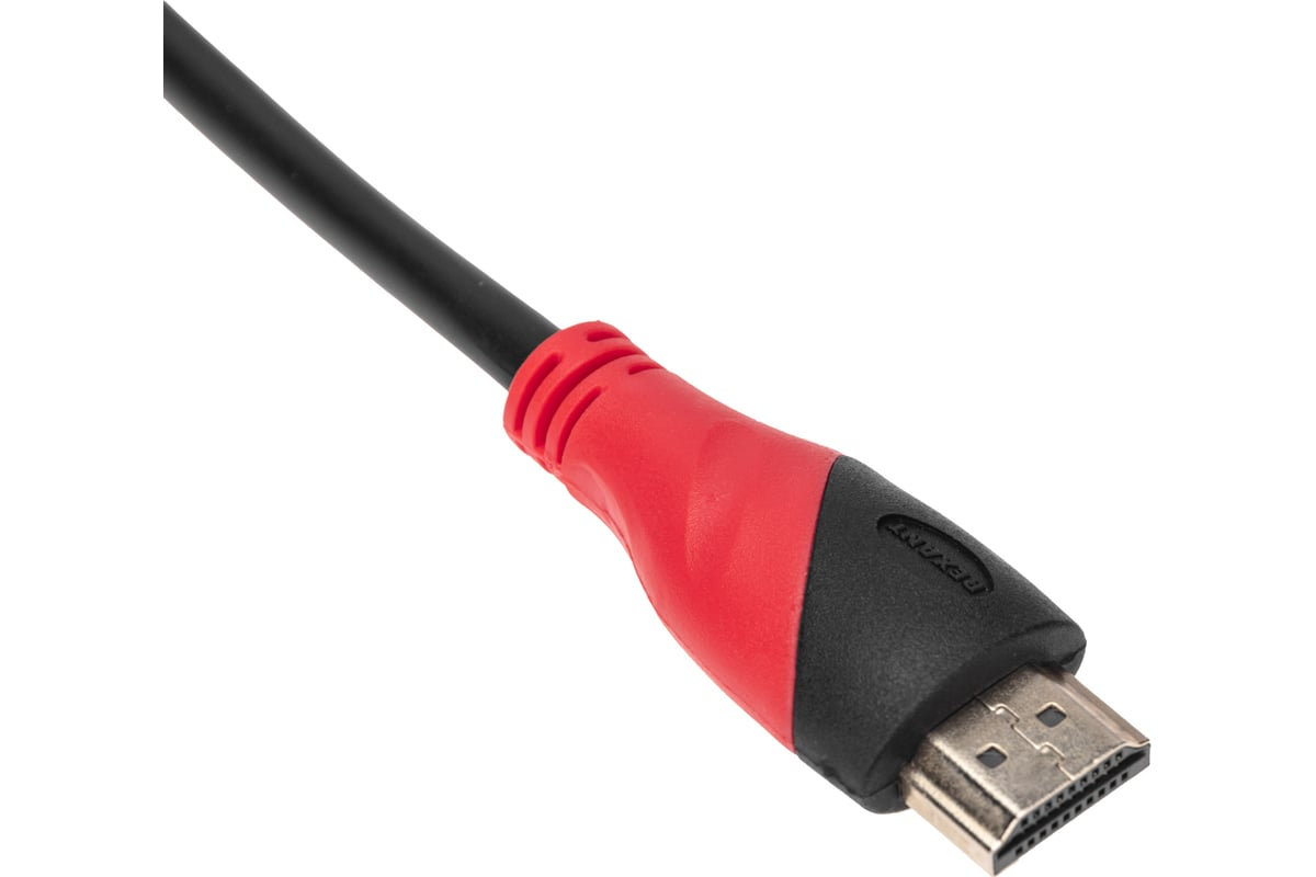 Шнур Rexant, штекер HDMI - штекер HDMI, с фильтрами, 1 м (напыление золотом) {17-6202}
