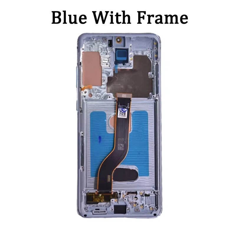 6,7-дюймовый AMOLED LCD-дисплей для Samsung S20 Plus, сенсорный экран с рамкой для AMOLED Blue Frame