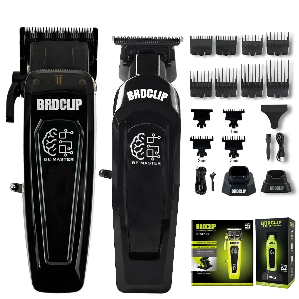 BRDCLIP BRD-106B машинка для стрижки, черный