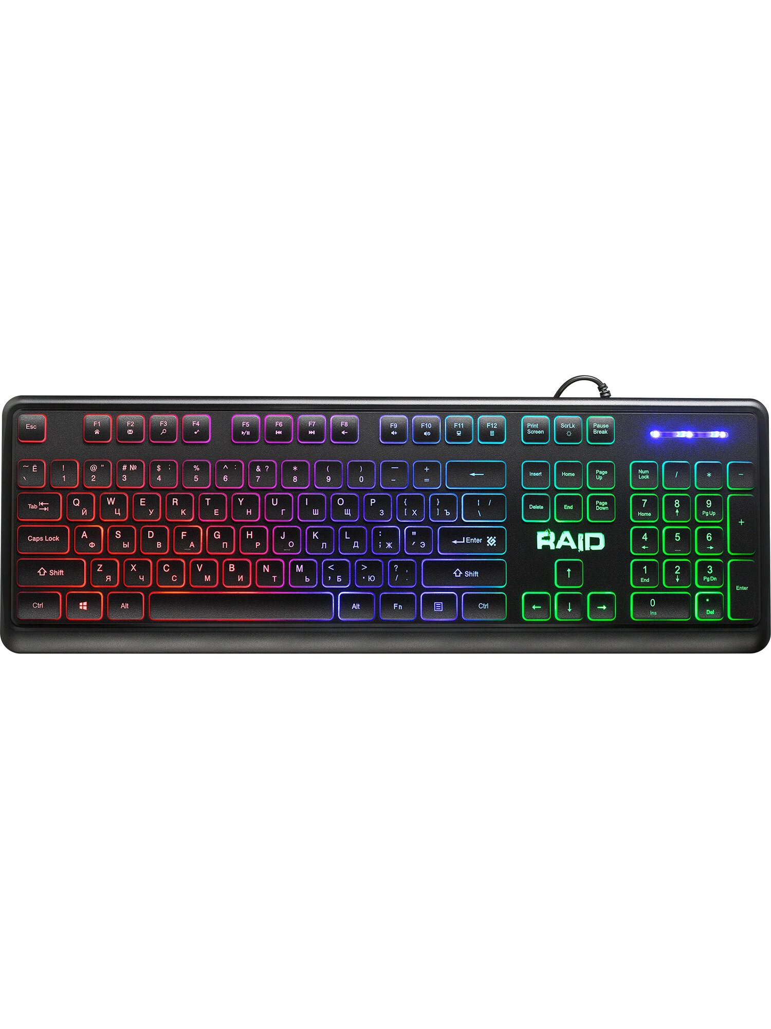 Клавиатура игровая DEFENDER Raid GK-778DL RU Rainbow (45778)