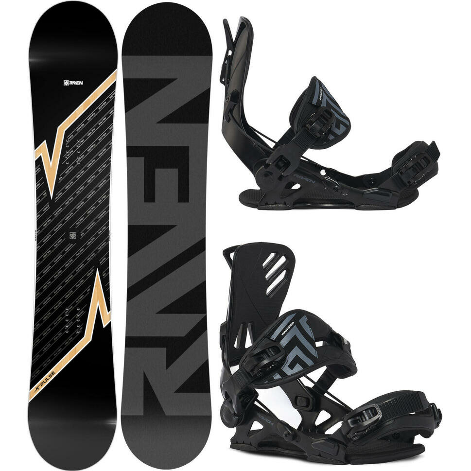 Decathlon Комплект сноуборда Raven Pulse + алюминиевые крепления Raven PRO GT 170 cm Wide