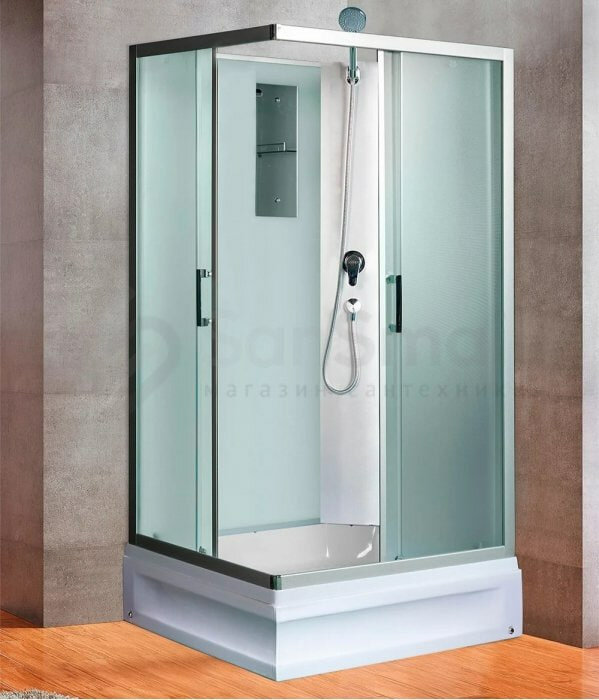 Душевая кабина River QUADRO 870 EVO, закрытая, с тропическим душем, белая