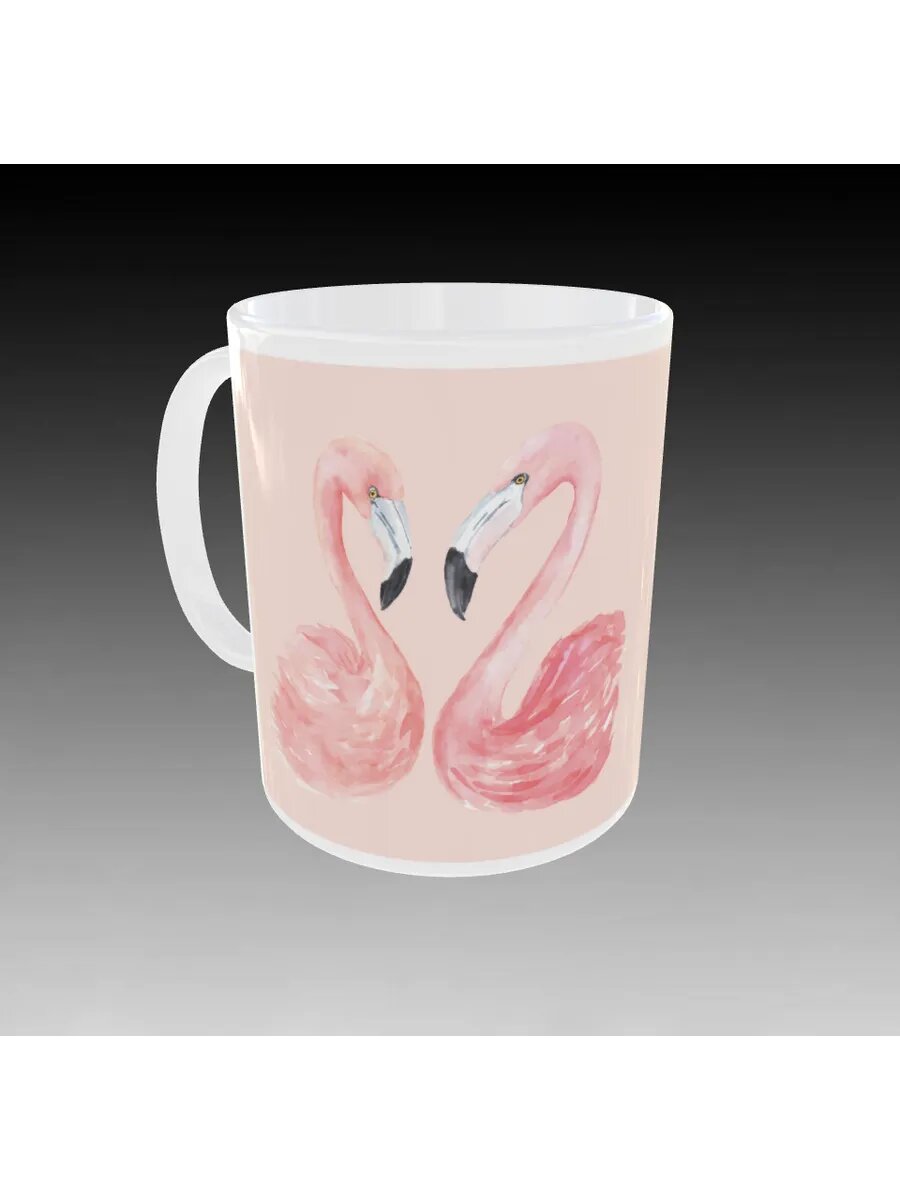 Кружка с принтом Фламинго