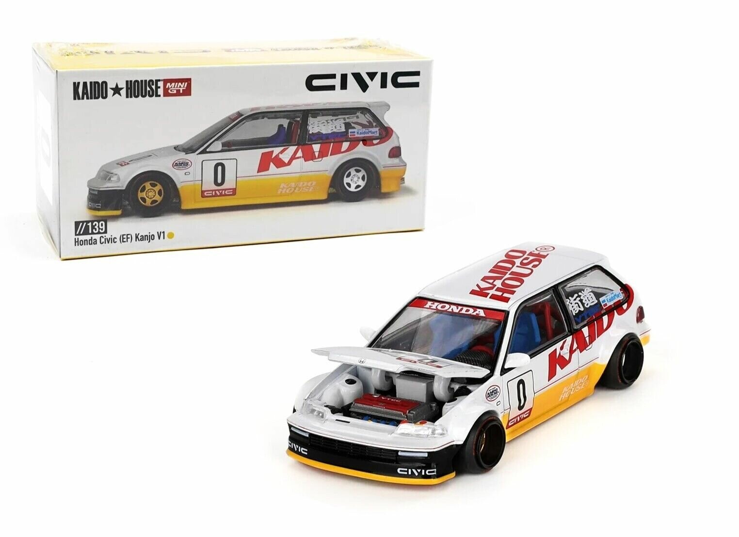 Машинка коллекционная Kaido House Mini GT Honda Civic (EF) Kanjo V1 //139