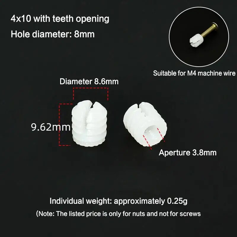 HELTC белые пластиковые дюбели 100 шт.