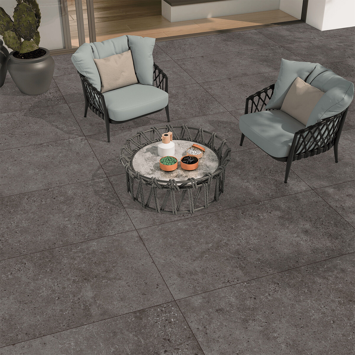 Керамогранит Neodom Avenue Black Dg Carving 60x120 N40073 под камень матовая Глазурованная, Износостойкая, Морозостойкая, Обрезная, Реттифицированная, морозостойкая