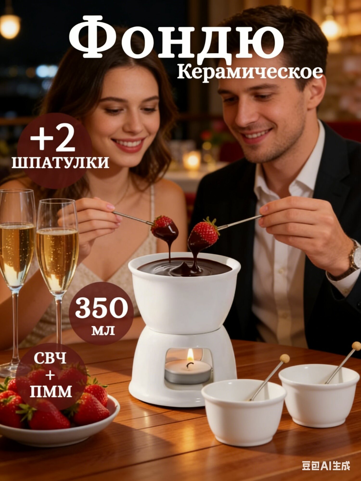 Набор для приготовления фондю, фондюшница