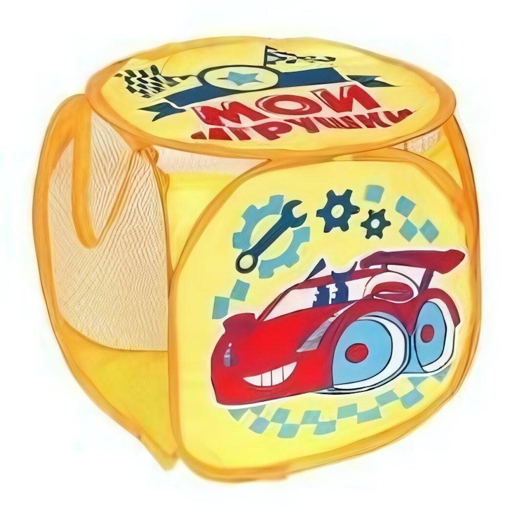 Контейнер для игрушек «Мой транспорт» 30×30×30 см, ткань с сеткой, ручки