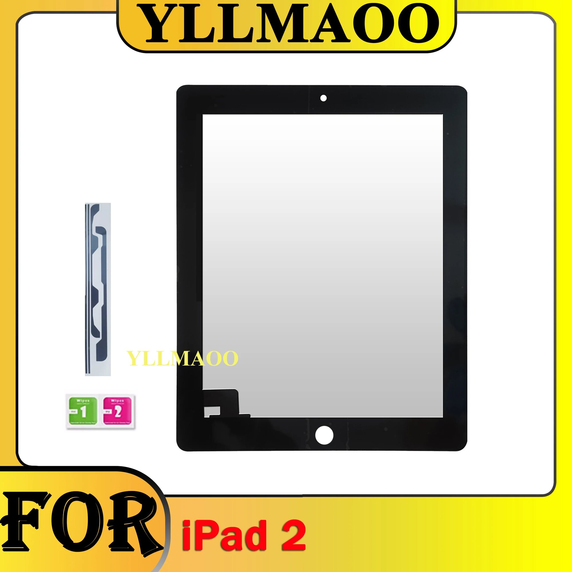 Сенсорная панель для iPad 2 YLLMAOO 9,7 дюйма White With Button