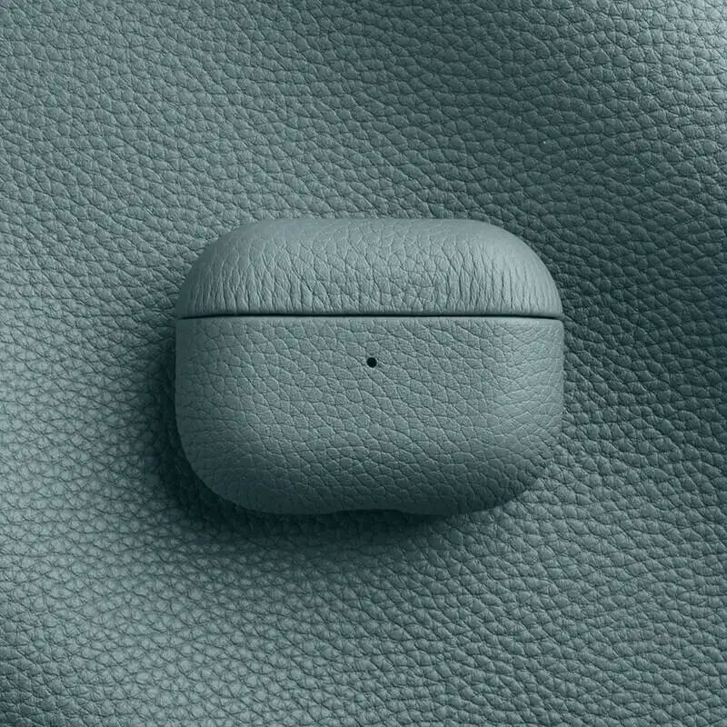 Melkco Lychee Grain чехол для AirPods Pro 2 3 и AirPods4 из натуральной for AirPodsPro2, Linen Blue