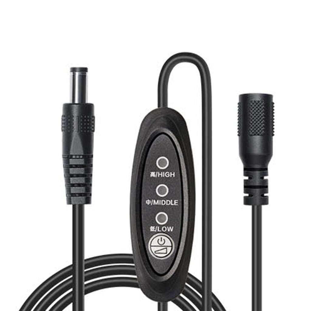 Регулятор скорости вентилятора для 5V Охлаждающего вентилятора 5.5x2.1 мм от розетки к розетке, для проектов вытяжной вентиляции охлаждения