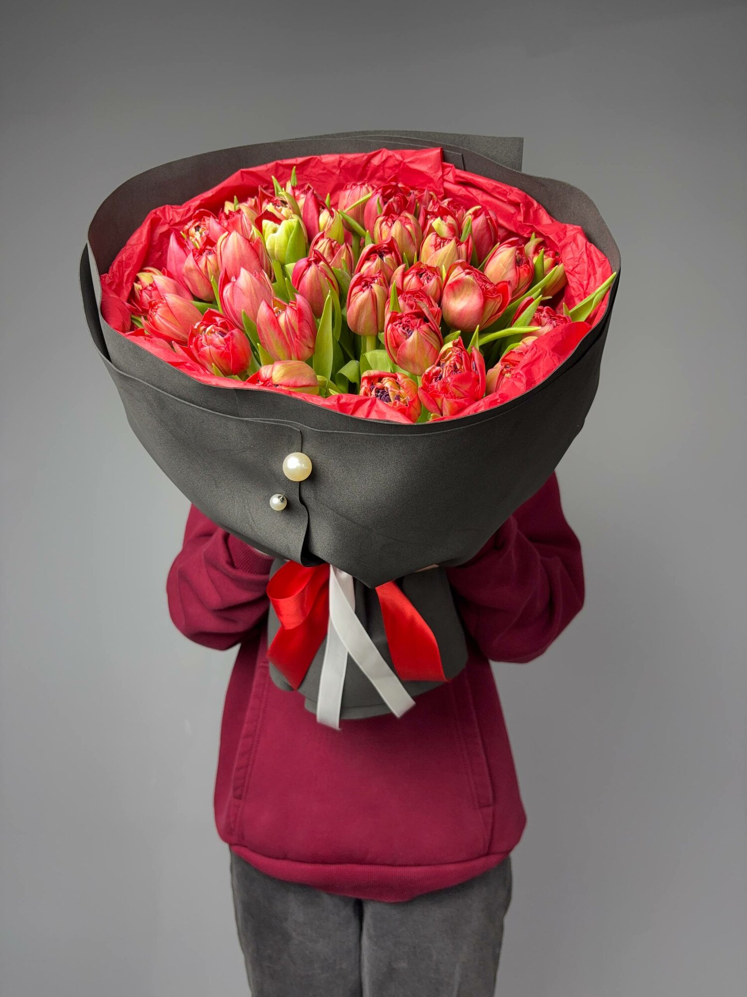 Красный бархат: 25 сортовых тюльпанов – FRESH FLORA купить свежие цветы с доставкой