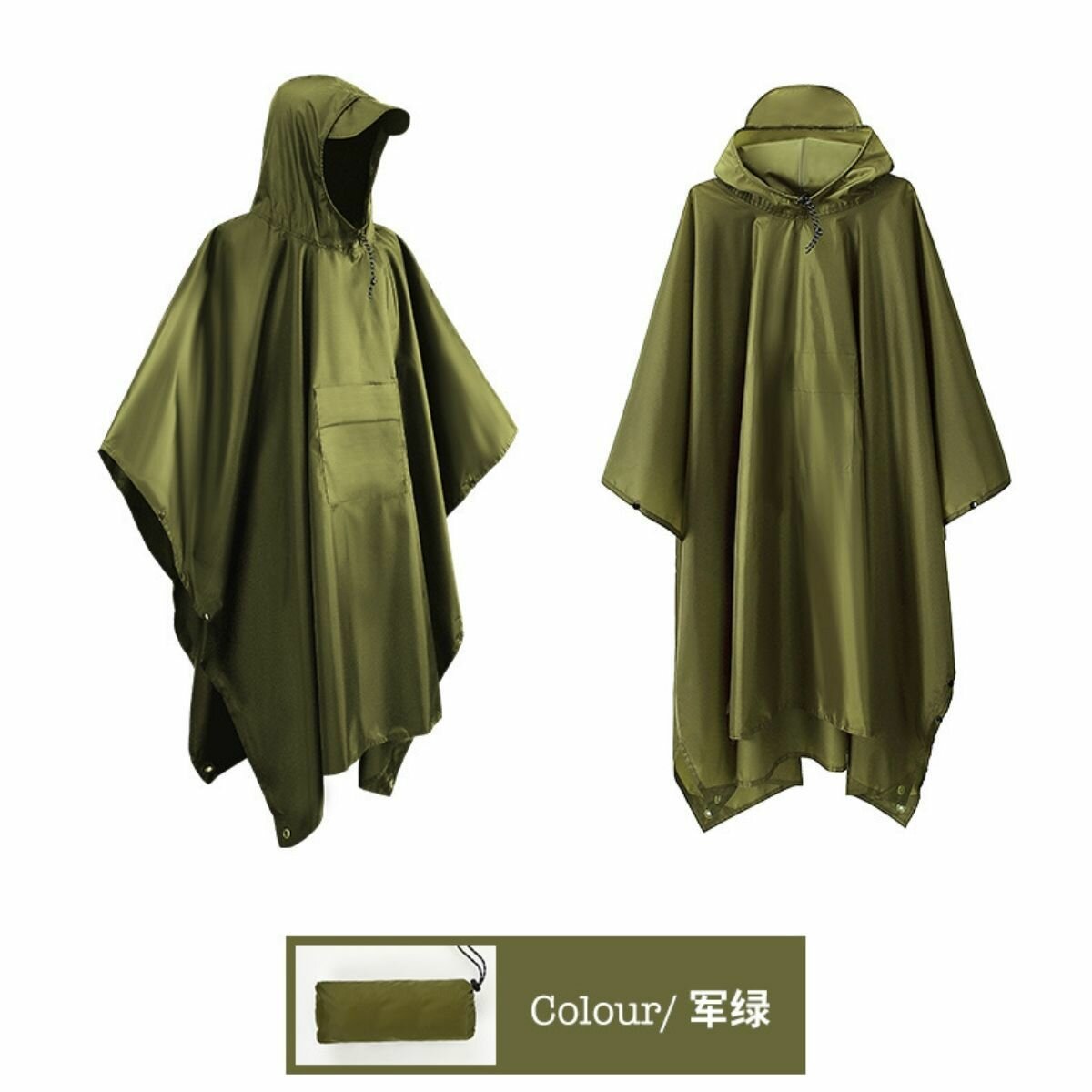 Тактический плащ-пончо COS, многофункциональный непромокаемый навес «три в одном», унисекс, для путешествий, походов и рыбалки.