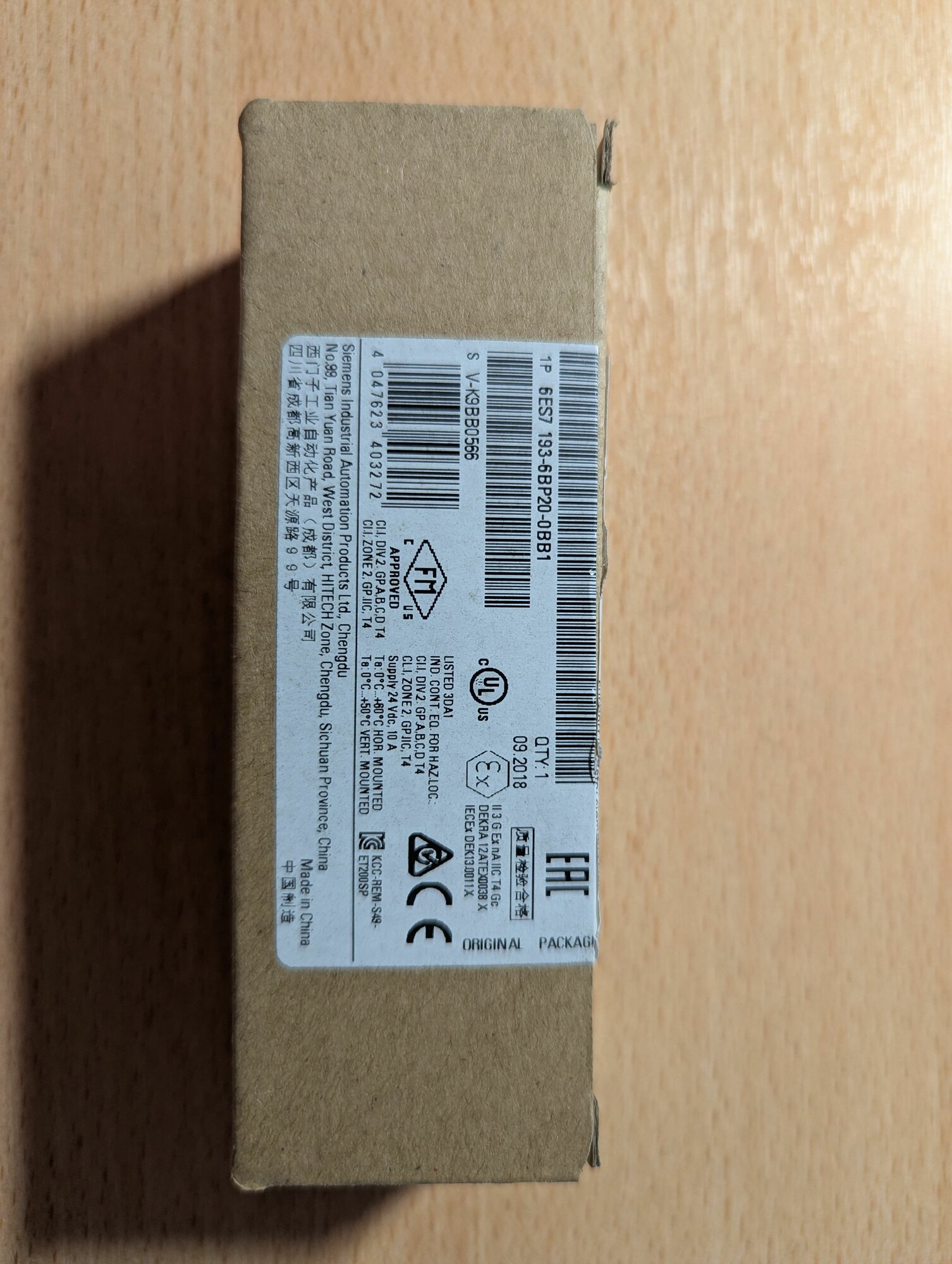 Система ввода-вывода SIEMENS 6ES7193-6BP20-0BB1 SIMATIC ET 200SP с базовым блоком BU20-P12+A0+4B