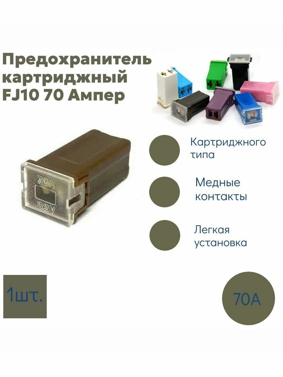 Предохранитель картриджный FJ10 70 Ампер
