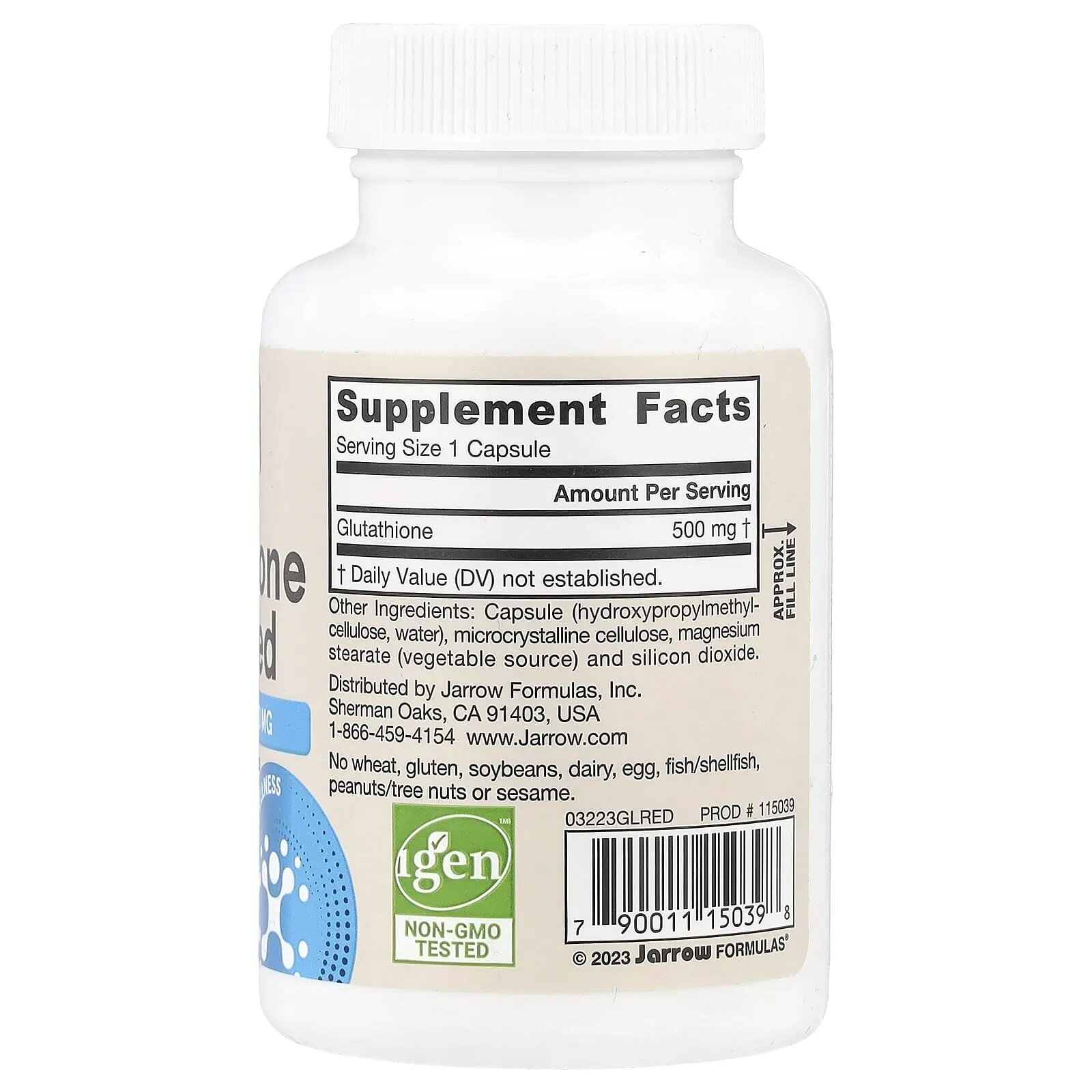 Глутатион Glutathione Reduced 500 мг, 60 капсул — фото 1