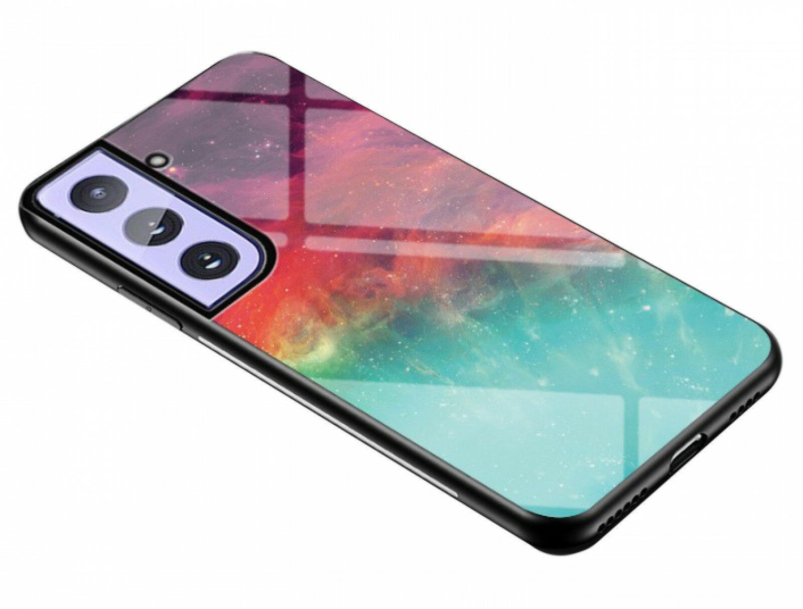 Бампер MyPads для Samsung Galaxy S21 с силиконовым покрытием и 3D рисунком Звездное небо
