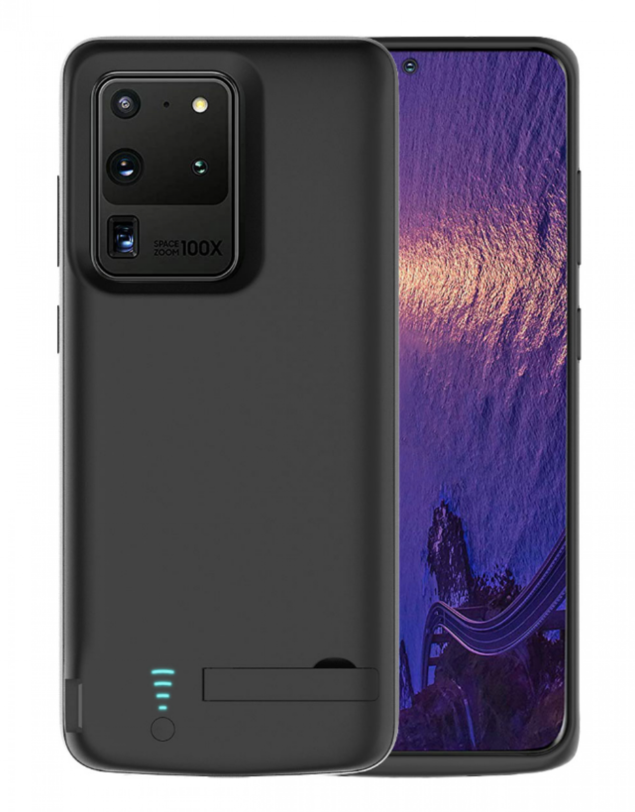 Чехол-аккумулятор MyPads для Samsung Galaxy A72 (SM-A725F) 2021 с батареей 20000 mAh черный