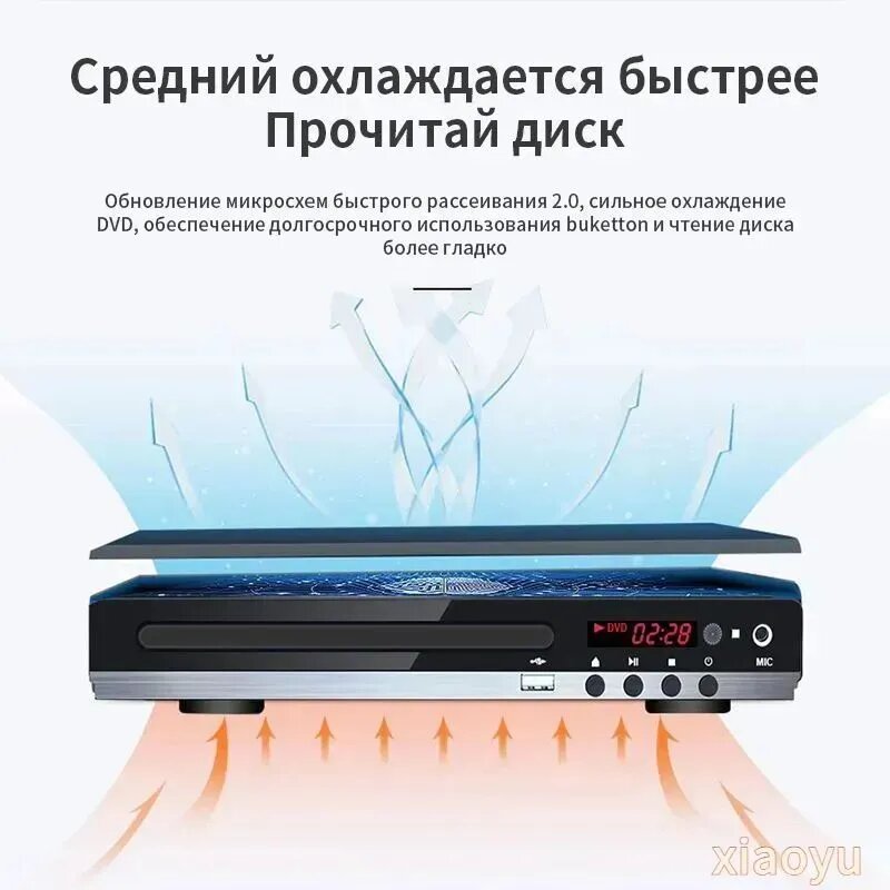 Blu-ray-плеер, DVD-плеер, Поддержка CD, DVD, VCD, SVCD, DVD ± R/RW, CD ± R/RW, DVD-9, DVD-5, Караоке — фото 1