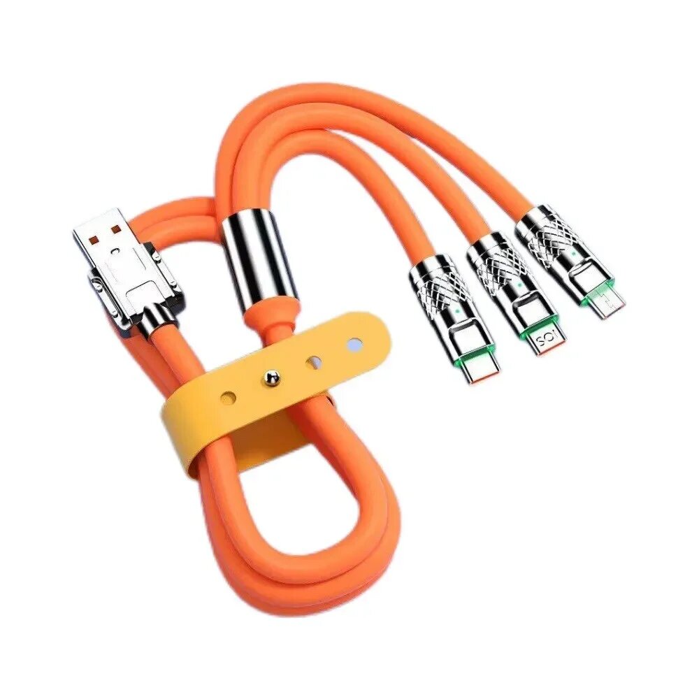 Кабель Для Быстрой Зарядки 3-в-1, 120 Вт, 6 А, USB-C, Кабель Micro USB Для iPhone, Samsung, Huawei