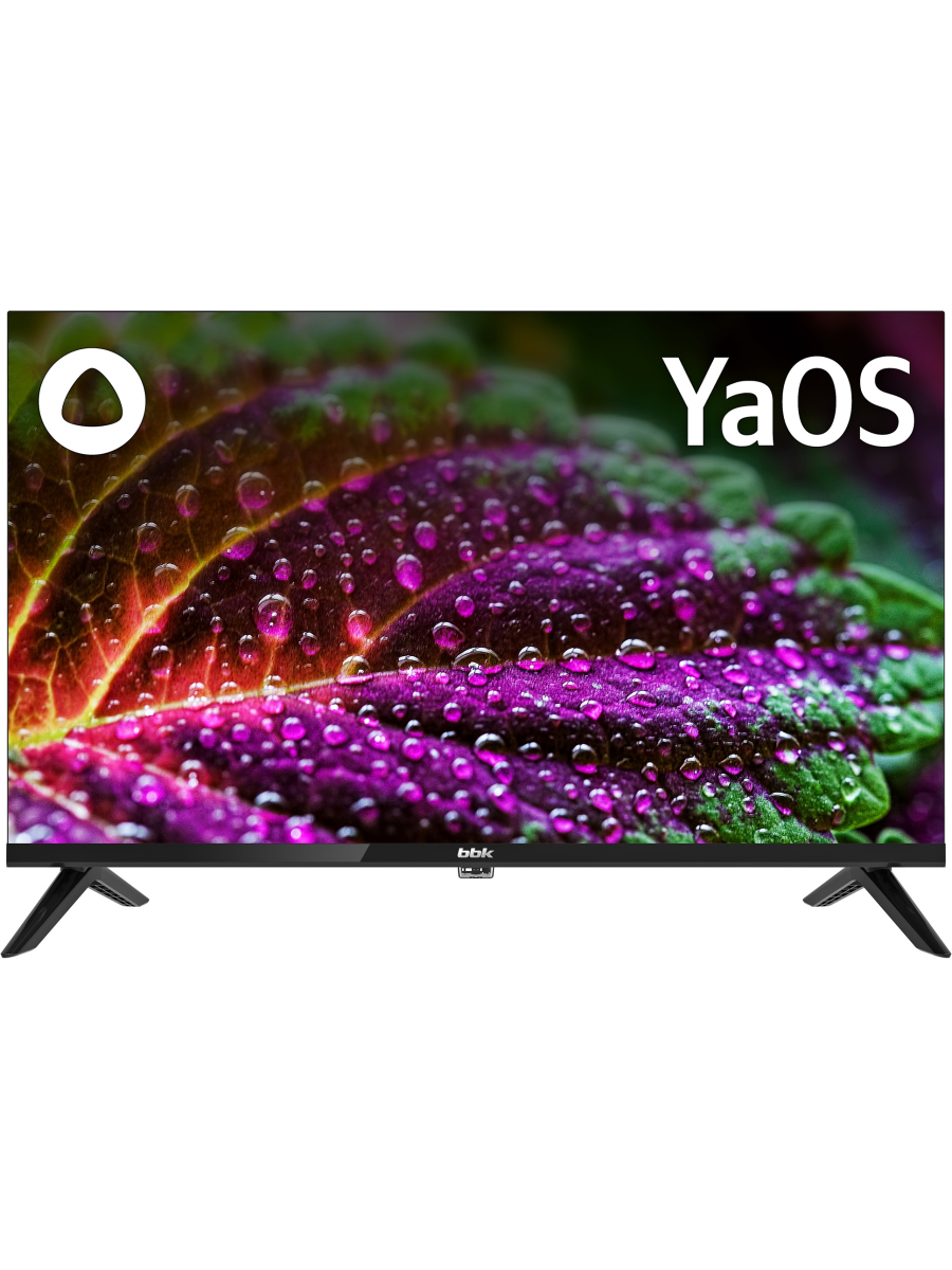 Телевизор BBK 24LEX-7219/TS2C (B) 24" LED, HD, черный, смарт ТВ, YaOS