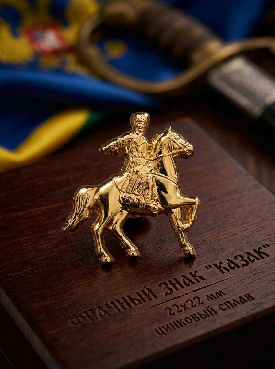 Фрачный знак Казака золотистый