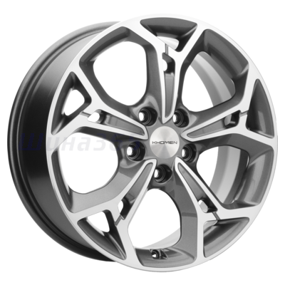 Литой колесный диск Khomen Wheels KHW1702 (Jolion) 7x17/5x114,3 ET37 D66,5 Gray-FP