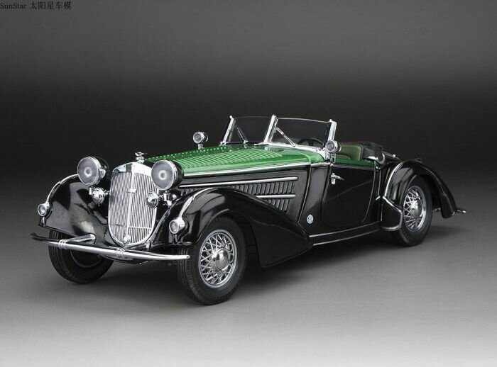 SunStar 1:18 Литая модель автомобиля 1939 Audi Hossy 855 Cabriolet
