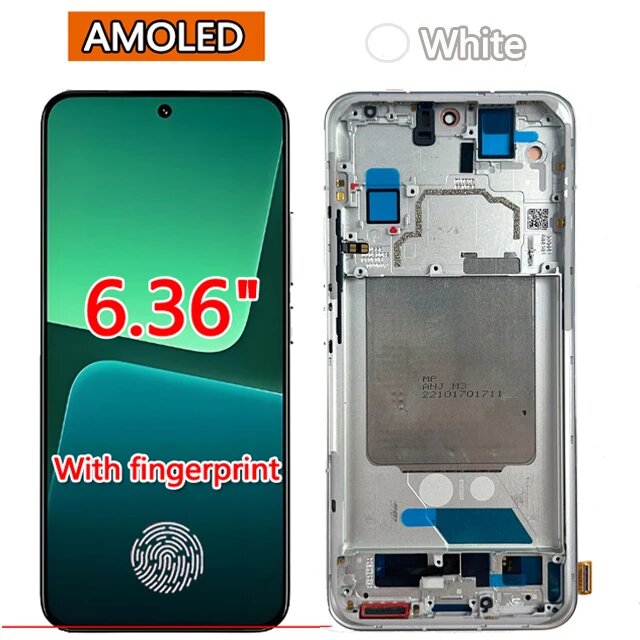 6,36 'Новый AMOLED-дисплей для Xiaomi 13, ЖК-дисплей, дигитайзер сенсорного экрана для Xiaomi 13 2211133C 2211133G, замена дисплея