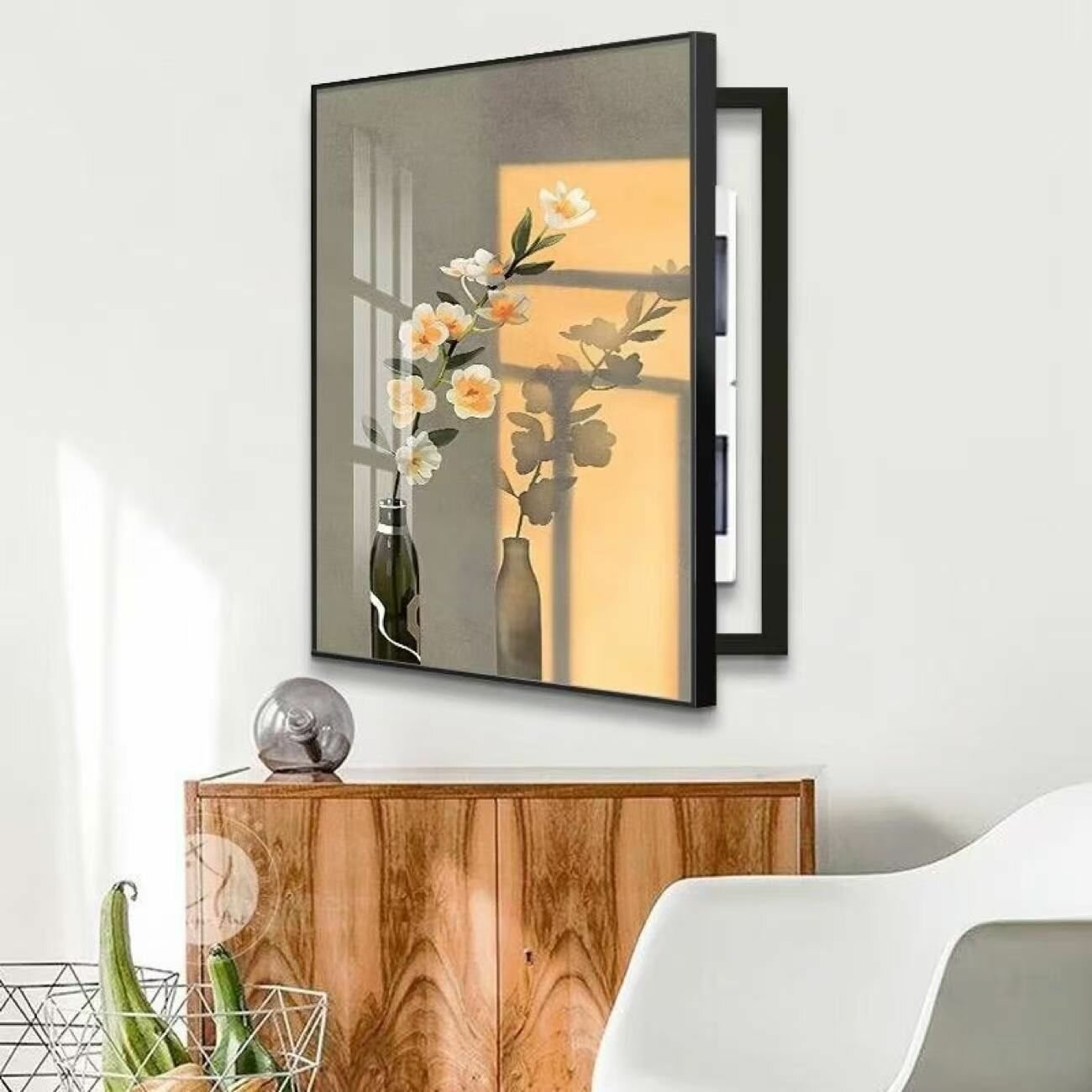 Короб для электрощитка декоративный широкий