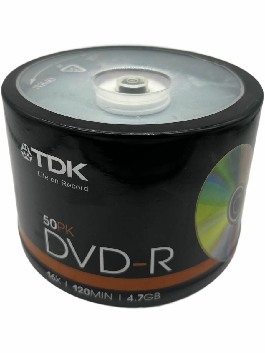 Диск для записи DVD-R TDK 50 шт, 16Х/4,7Gb/120 min