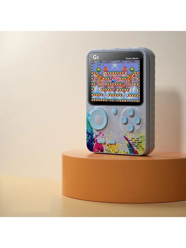 Портативная мини-игра G5 "500 в 1" для детей, запчасть для игровой приставки, серая
