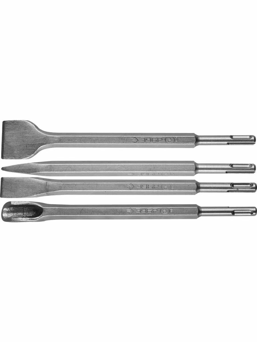 Буран, 4 шт, 250 мм, SDS-Plus, набор зубил, Профессионал