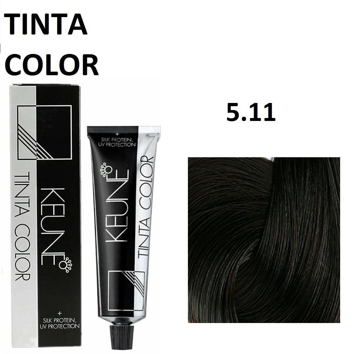 Keune Tinta Color 5.11 Перманентный краситель - Стойка краска для волос Светлый Интенсивно Пепельный Шатен 60 мл