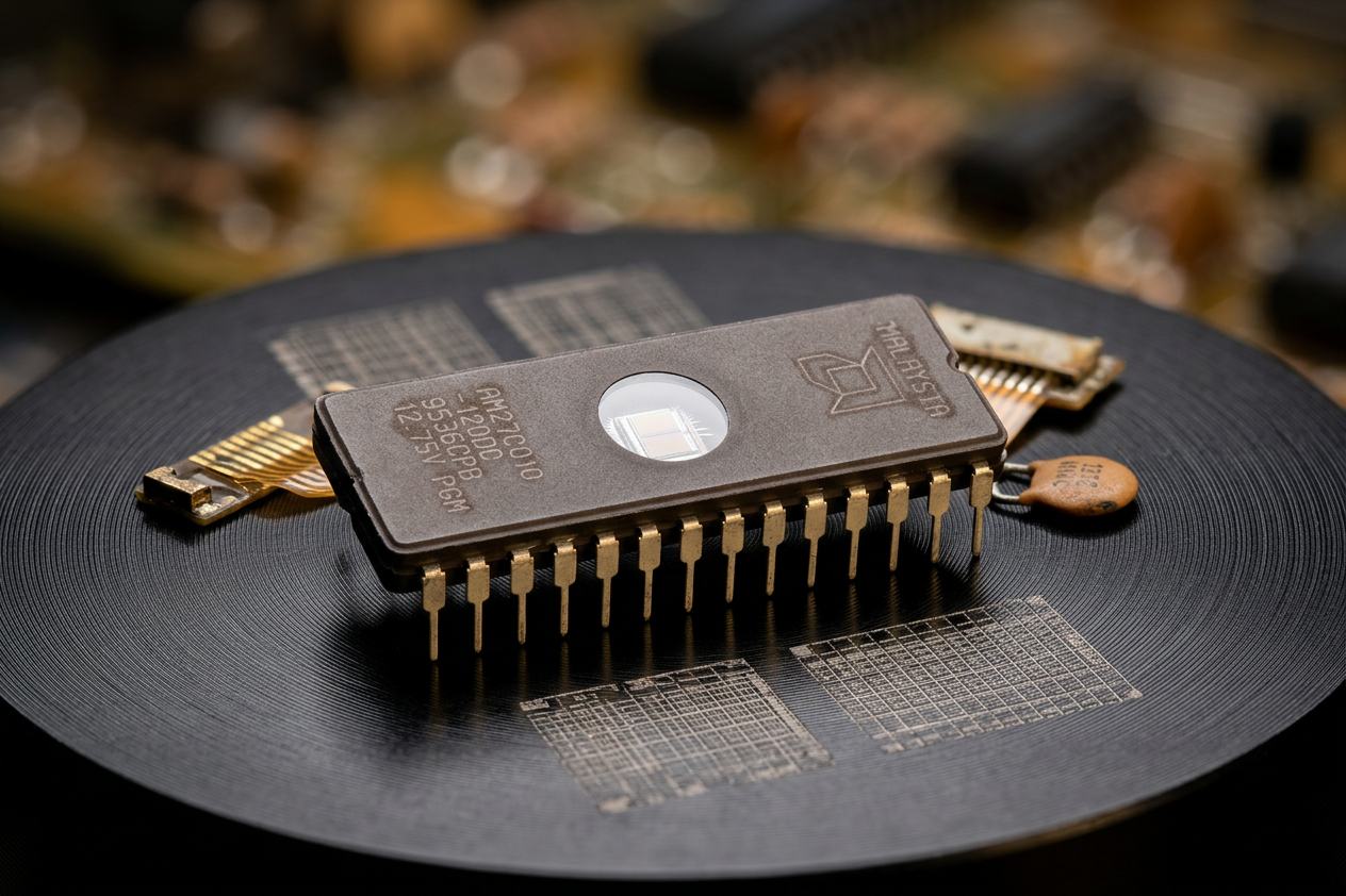 Микросхема памяти STMicroelectronics 27C010, AM27C1001, used, CDIP32