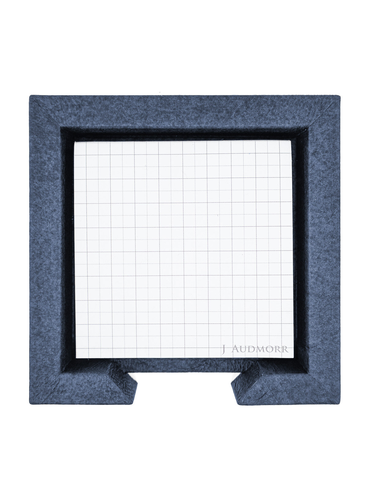 Кожаный лоток для бумажек и стикеров на рабочий стол с деревянной основой Ansty Oxford by J. Audmorr, синий