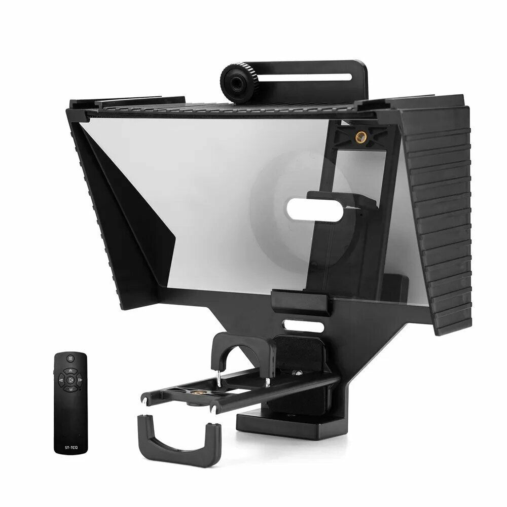 Портативный телесуфлер с BT-пультом и адаптером объектива для смартфонов, планшетов и камер