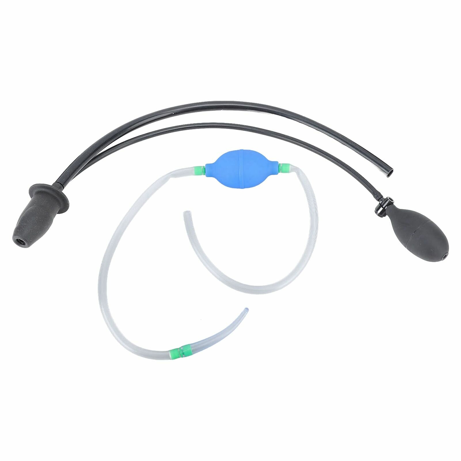 Набор силиконовых клизм, надувной, простой в использовании, набор клизм для анального душа для облегчения запоров, фекальный удар, полая круглая головка, синяя двойная головка