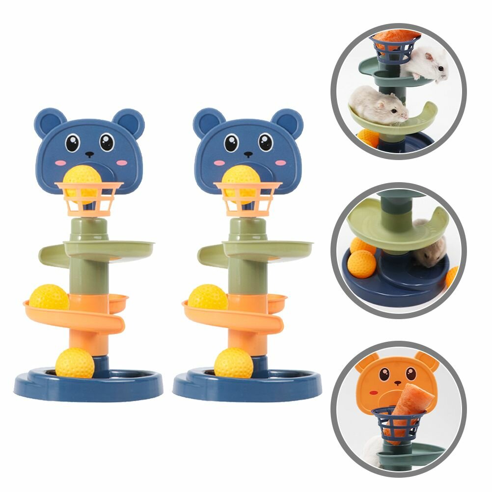 2 Набора Пластиковых Горок Для Тренировки И Отдыха Хомяков