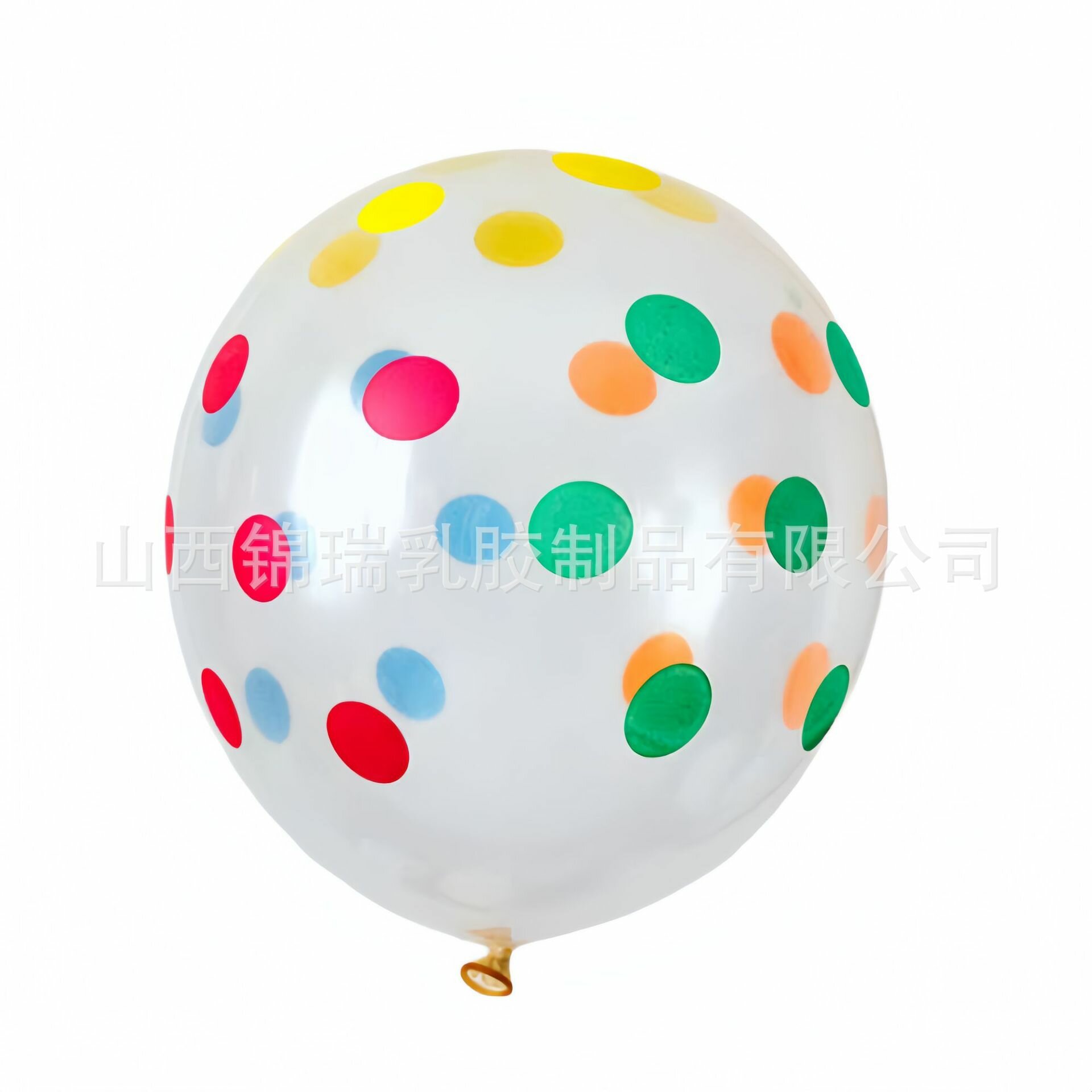 Яркие прозрачные шарики в горошек, из утолщенного латекса, для украшения детских дней рождений, круглой формы с разноцветными точками.