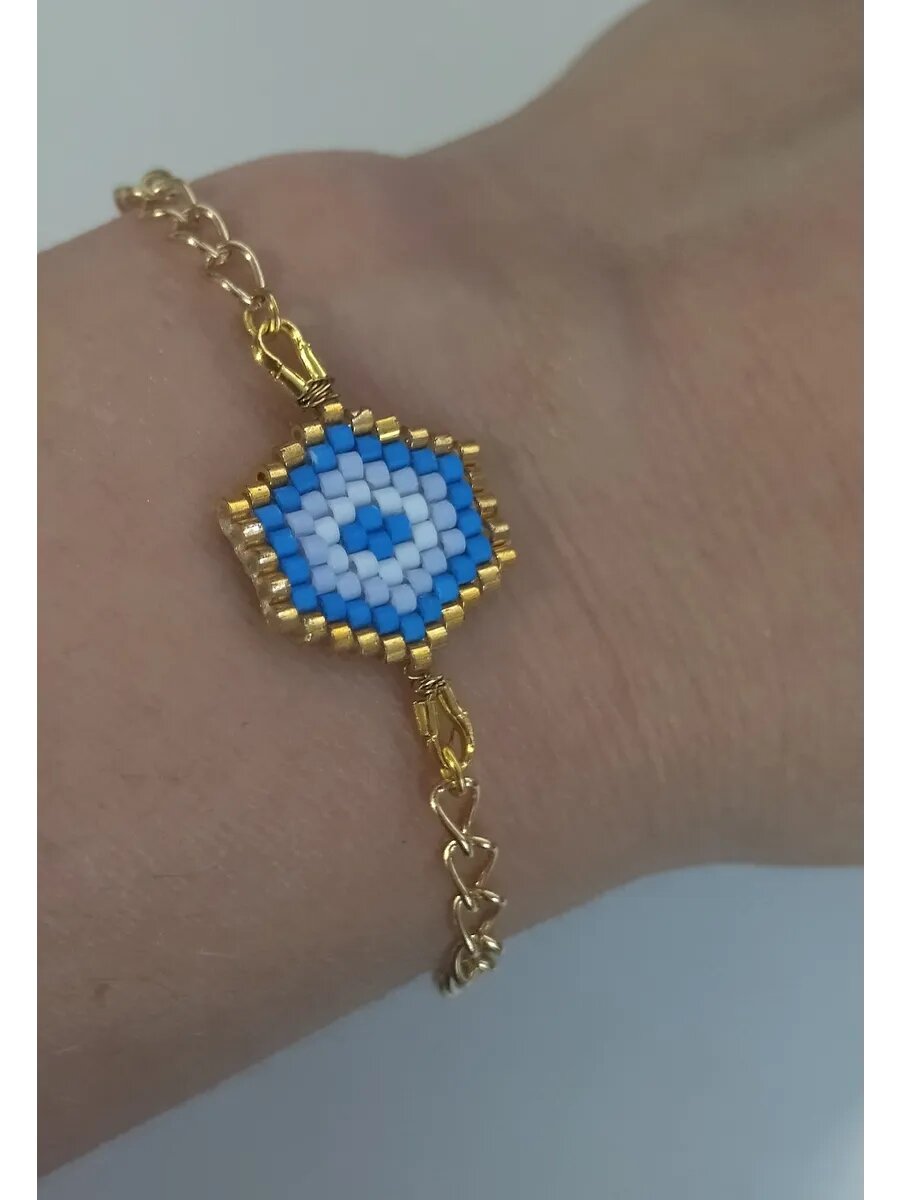 Браслет-цепочка, бисер