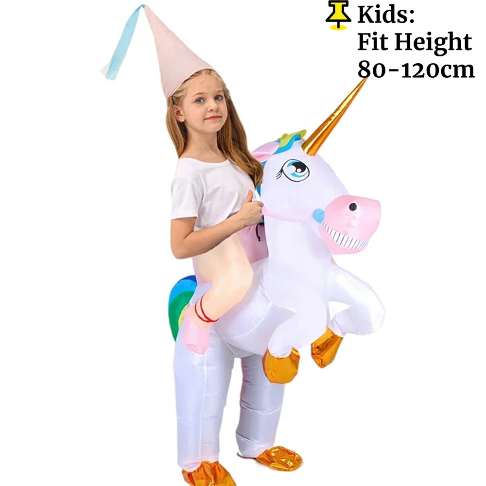 Детский надувной костюм единорога Fit Height 80-120cm