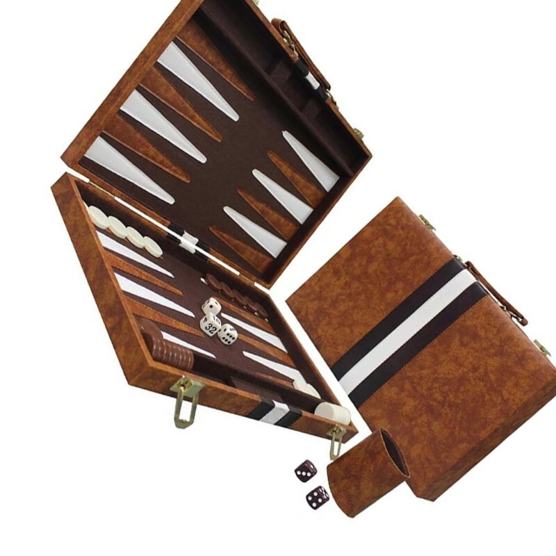 Набор для игры В Нарды Доска Премиум-класса Из Искусственной Кожи Для Спокойной Игры В Кругу Семьи