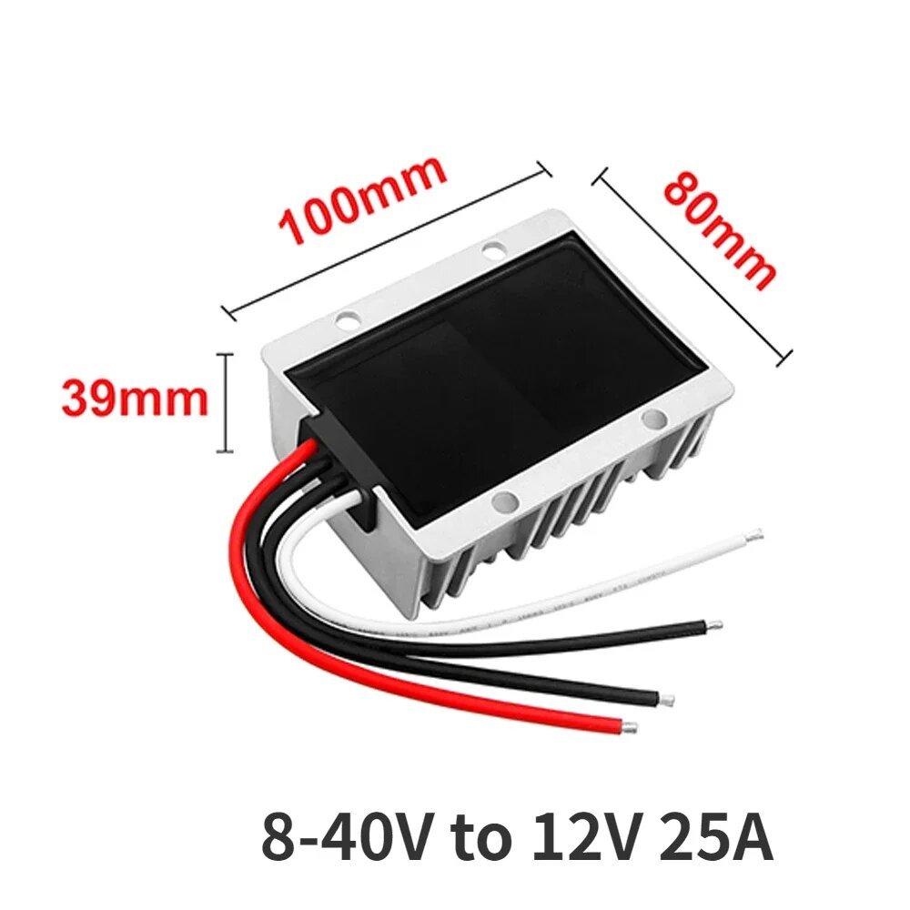 WAOHEI 12V Автомобильный стабилизатор напряжения 8-40V to 12V 25A