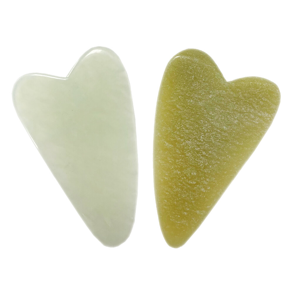 Скребок Гуаша Сердце из натурального нефрита (арт. 069)