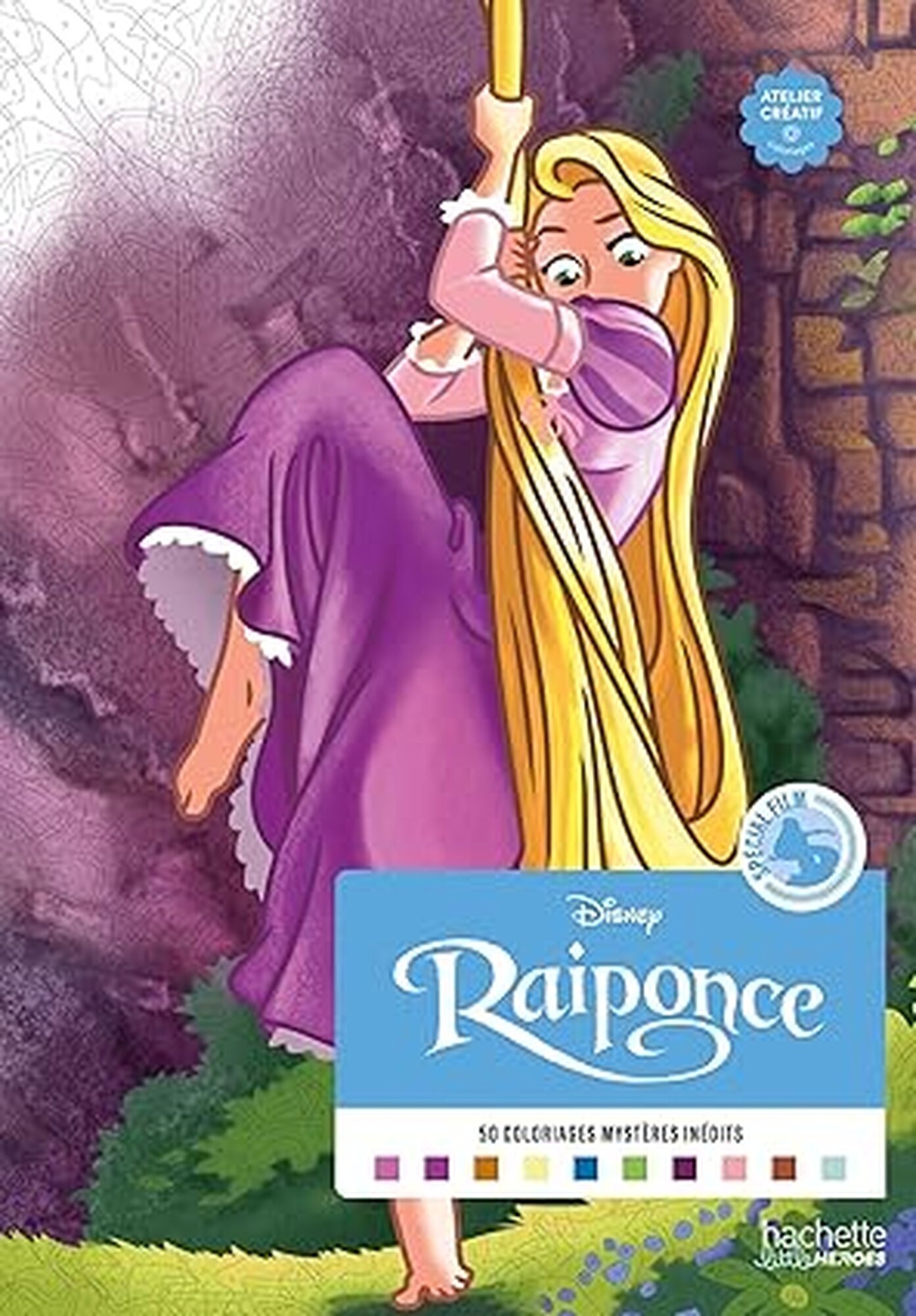 Раскраска по номерам Hachette Coloriages mysteres Disney - Raiponce/Рапунцель, 112 стр, мягкая обложка - 2017356069