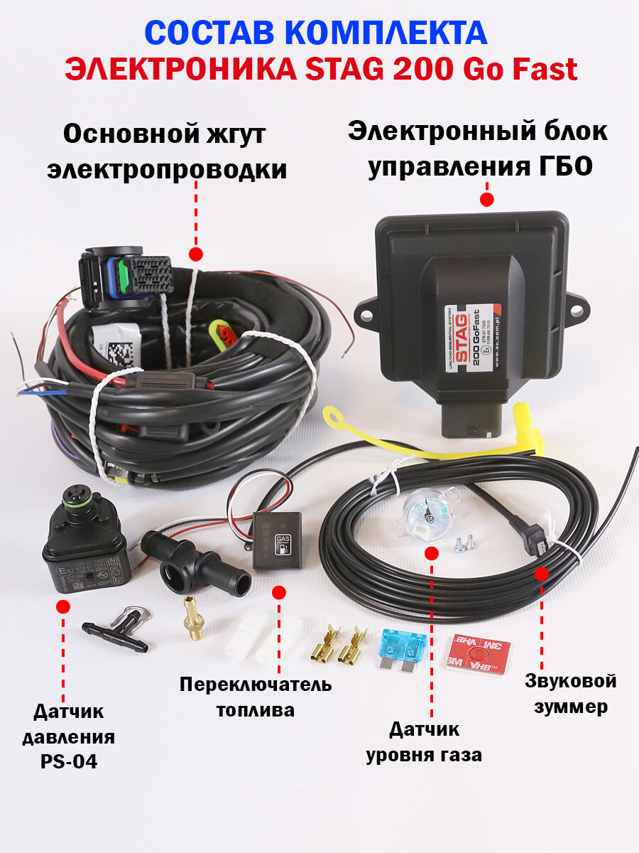 Комплект ГБО для Метана (4 цил): GoFast, AT12, Valtek, CZAJA (оригинал)