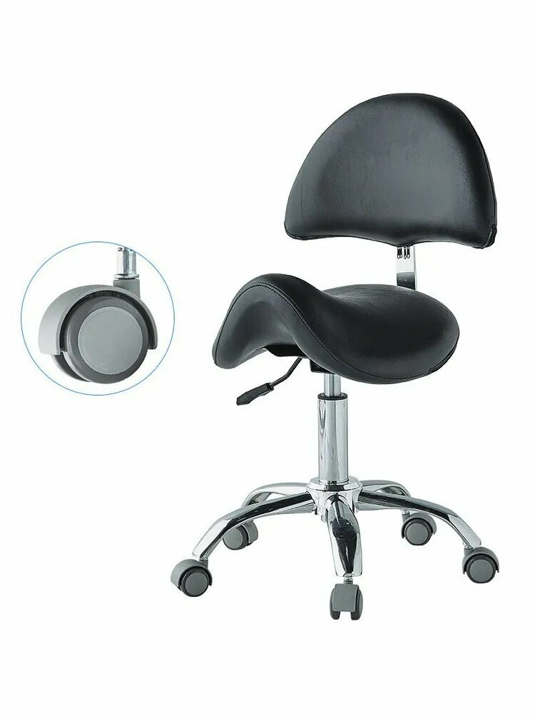 Стул мастера, черный, надежная спина