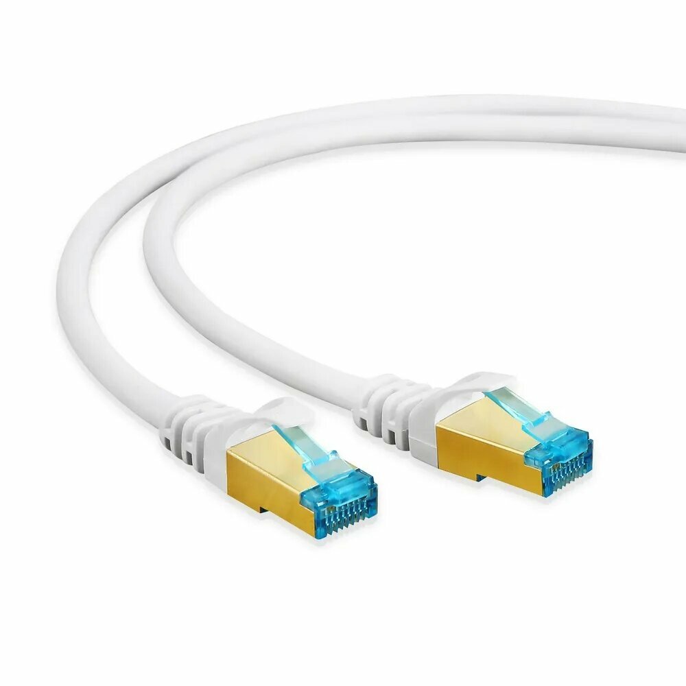PRAECONINA Кабель для интернет-соединения RJ-45/RJ-45, 2 м, белый