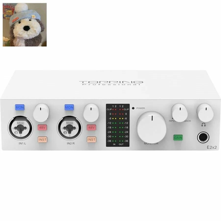 Аудиоинтерфейс Topping Professional E2x2 white
